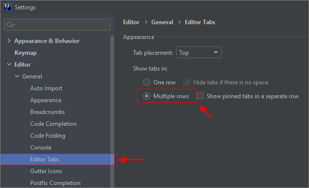  IntelliJ IDEA Display Tabs In Multiple Rows Dirask