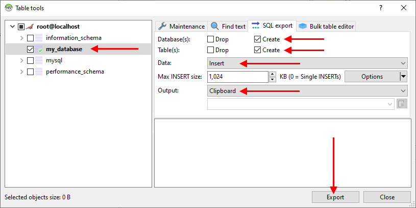  HeidiSQL Export Database Schema And Data As SQL Into Operationg 