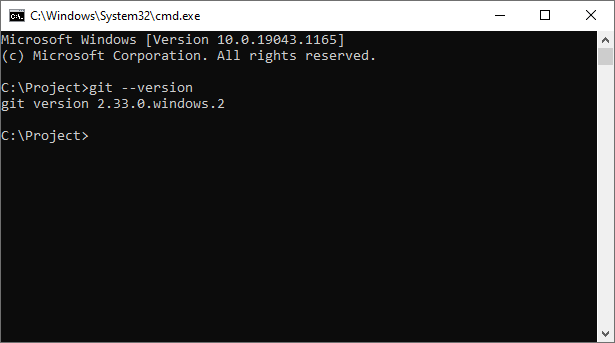  Git Check Version From Command Prompt Dirask