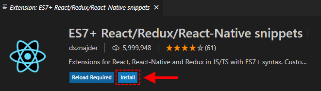  React rafce Shortcut Not Working In VS Code Dirask