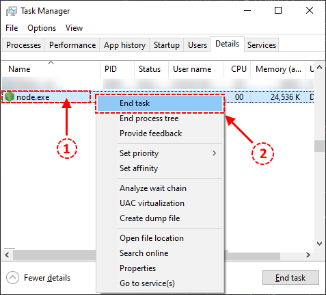 💻 Express.js - Error: listen EADDRINUSE: address already in use :::8080 - Dirask