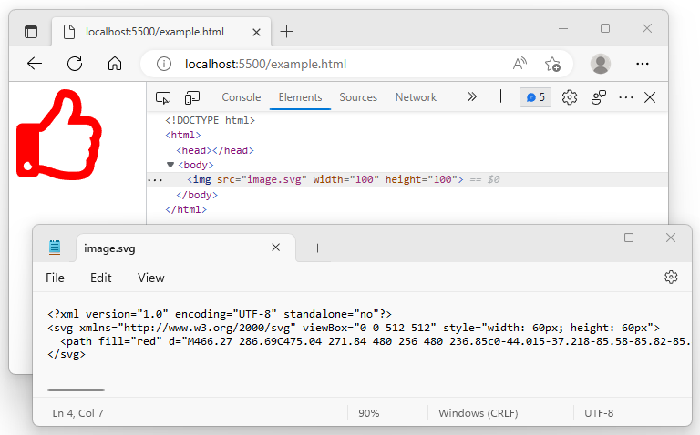 💻 SVG - basic SVG image file template - Dirask